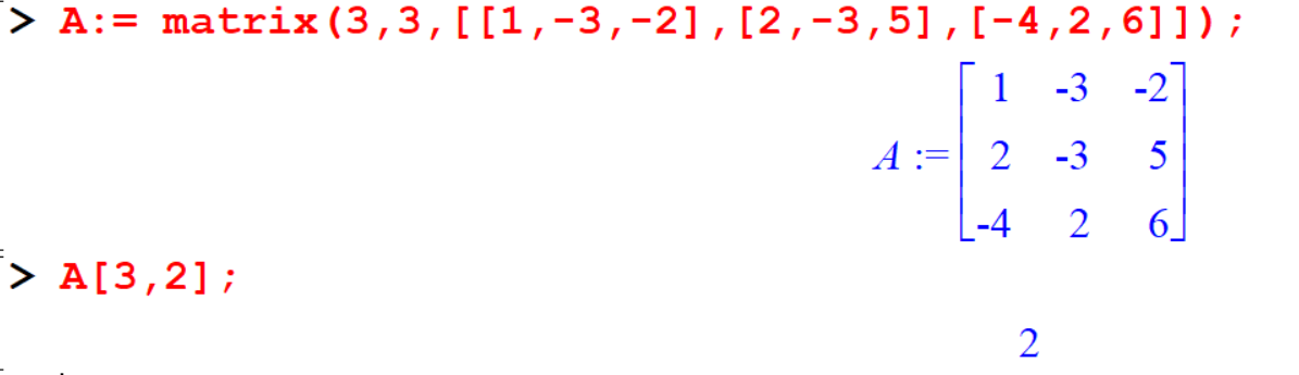 Lesson 10 Matrices | Maple